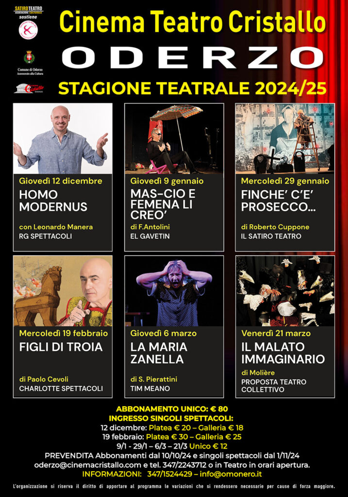 Programmazione | Teatro Cristallo Oderzo